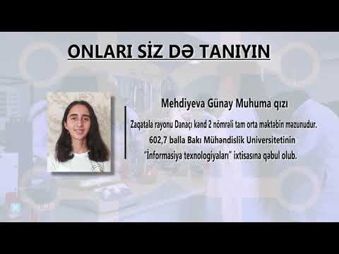Mehdiyeva Günay Muhuma qızı - 602,7 bal