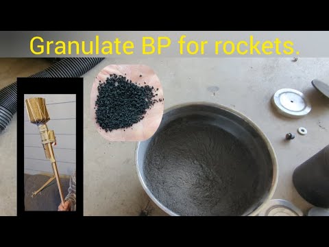 Granulating Black Powder for making Rockets - YouTube