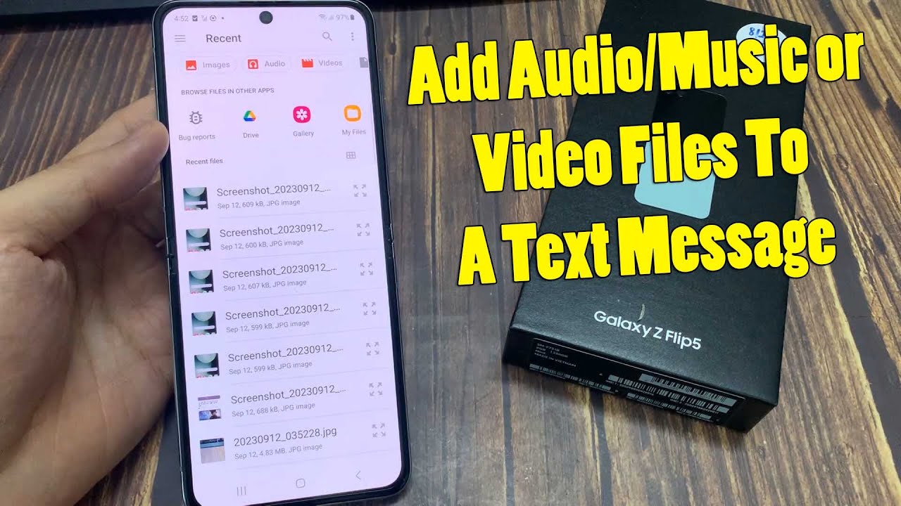 Samsung Galaxy Z Flip 5: How to Add Audio/Music or Video Files To A ...