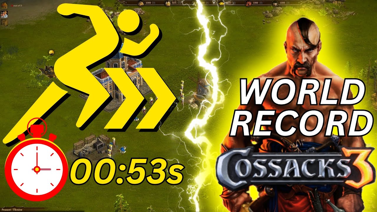 WORLD RECORD SPEEDRUN! | Cossacks 3 World Record Speedrun | 00:53 realtime, 01:16 ingame - YouTube