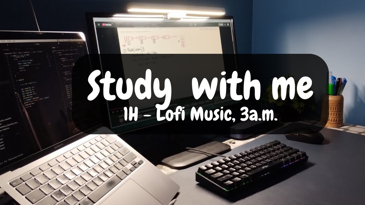 1-hour no break study with me | 3 a.m. | Cosy Lofi - YouTube