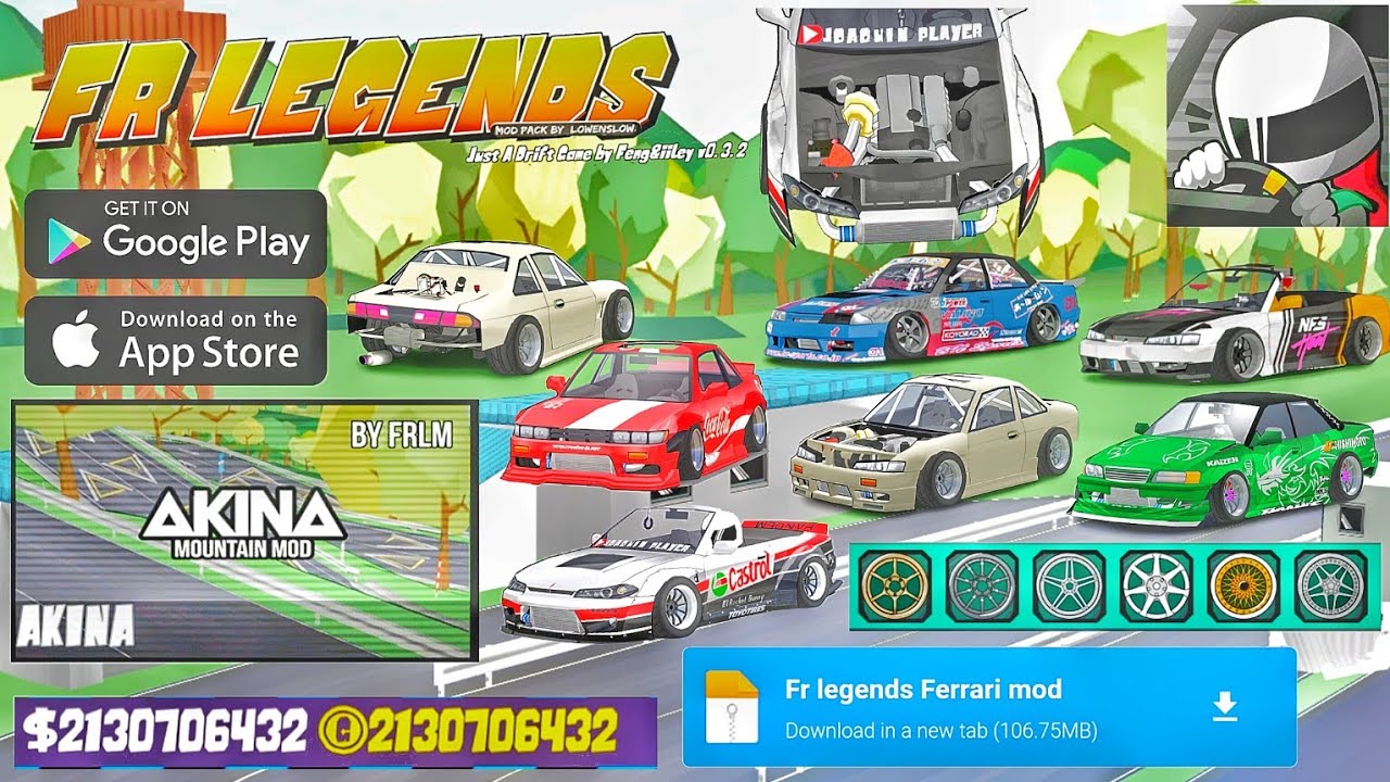 FR LEGENDS PREMIUM MOD | REAL SOUND | REAL SIZE | AKINA | S15 PICKUP ...