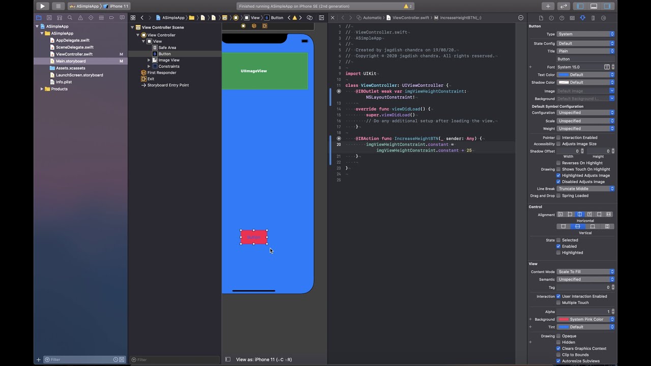 How to make a simple app with Xcode. ( Autolayout ) - YouTube