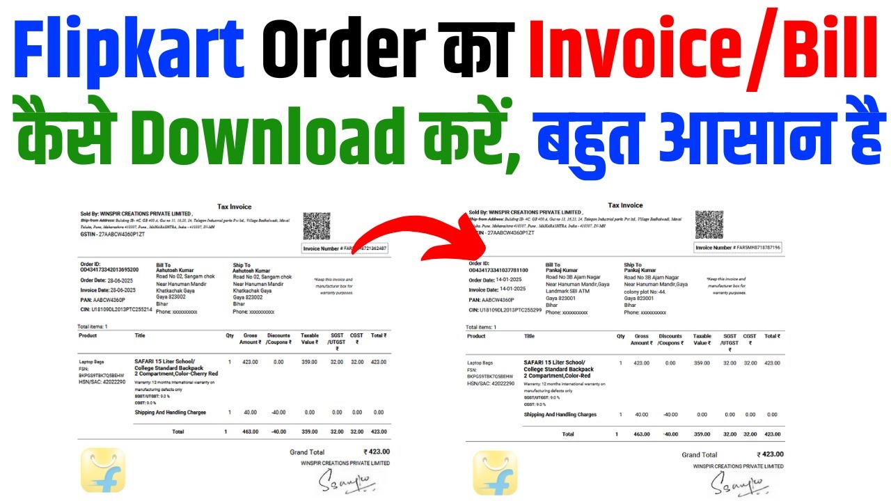 How to Download Flipkart Invoice/bill | Invoice Kaise Download Kare ...