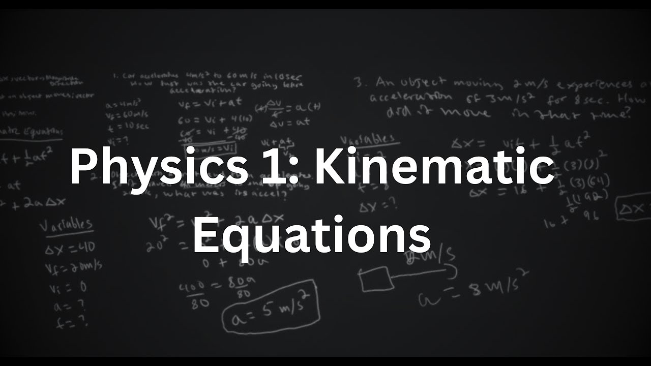 Physics: Kinematics and Equations EXPLAINED! | Beginner's Guide to ...