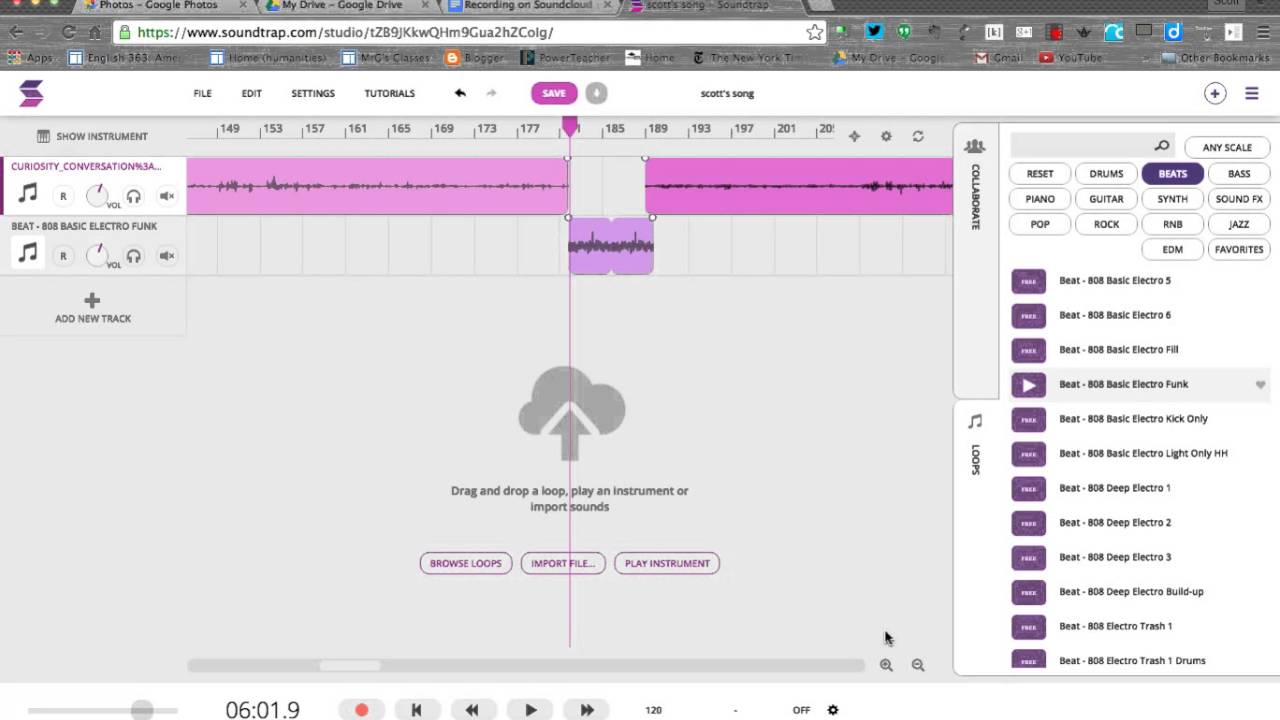Soundtrap Editing: adding music - YouTube