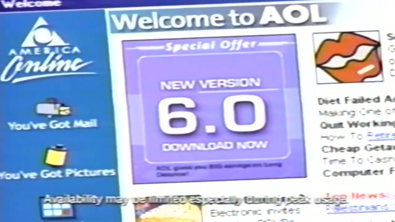 AOL 6.0 Commercial - You’ve Got Mail, BayBay - YouTube