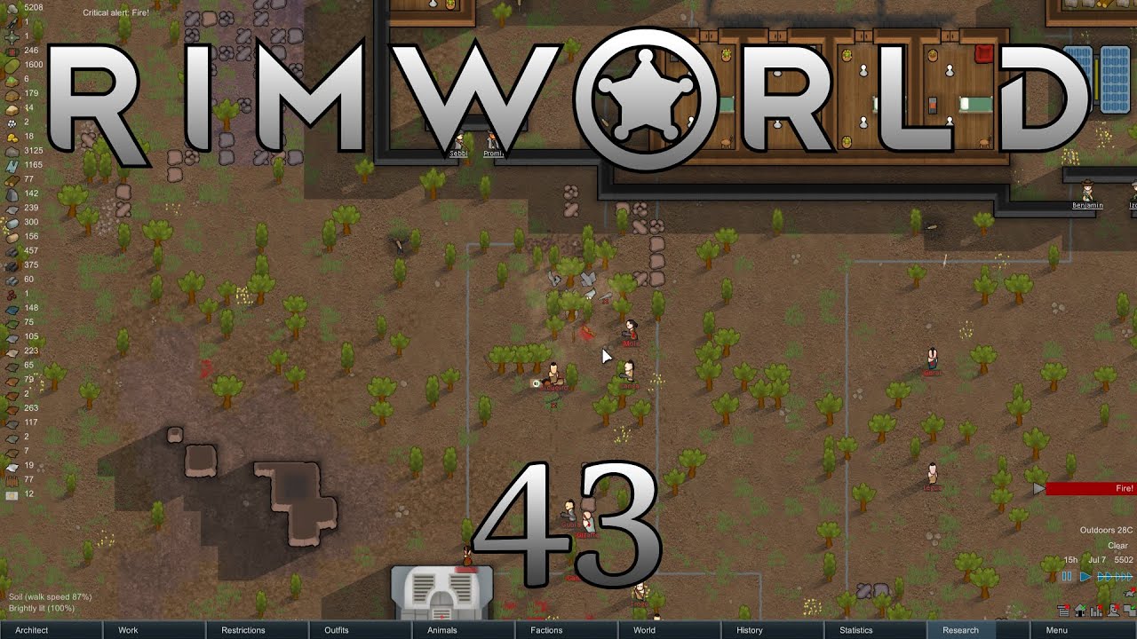 A Huge Raid - #43 - RimWorld - YouTube