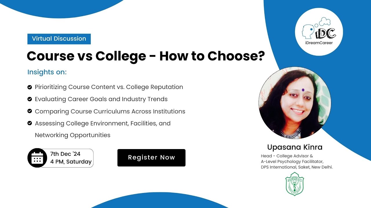 Course VS College: How to Choose? | iDreamCareer - YouTube
