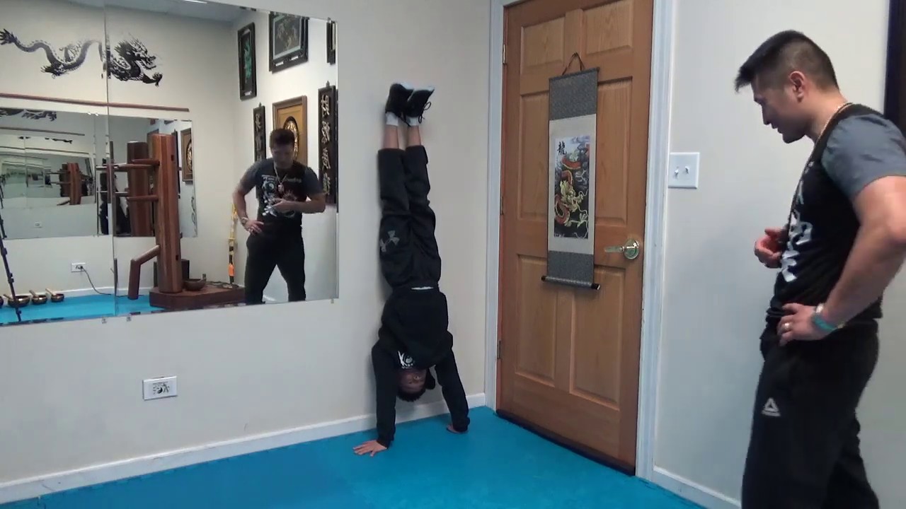 Kung Fu Wall Handstand Challenge - YouTube