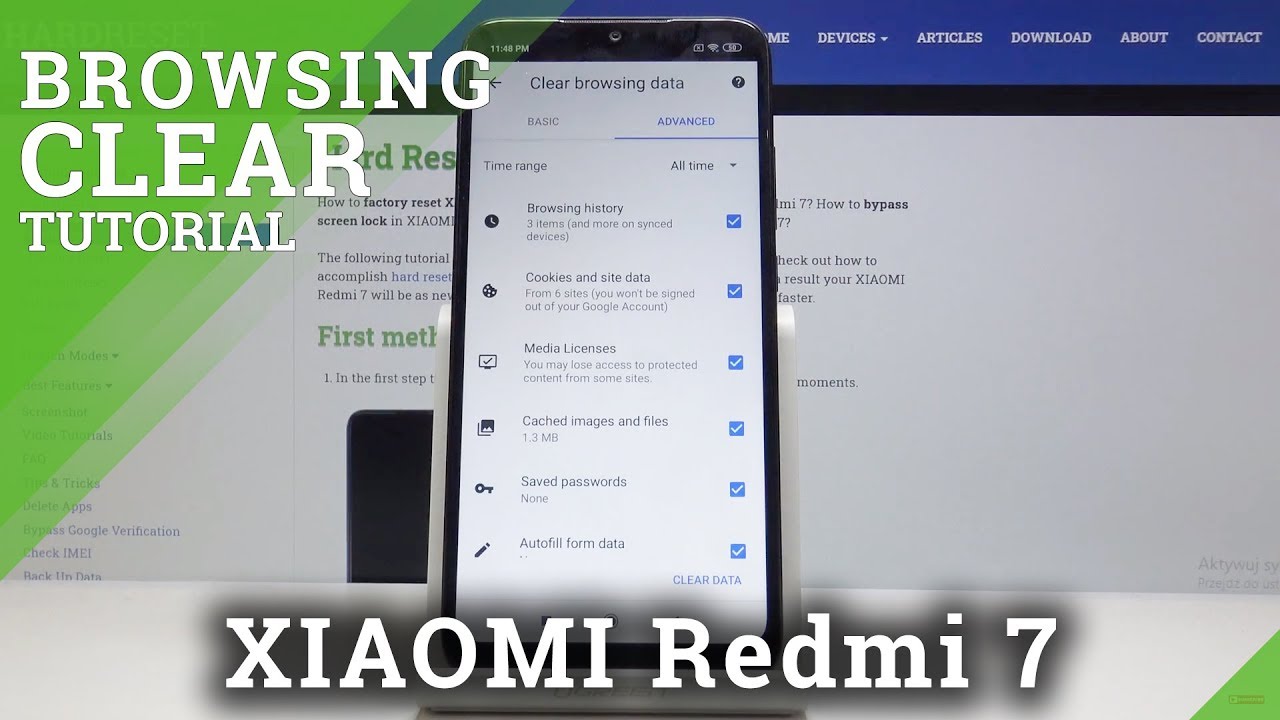 How to Clear Browsing Data in XIAOMI Redmi 7 – Erase Browser History ...