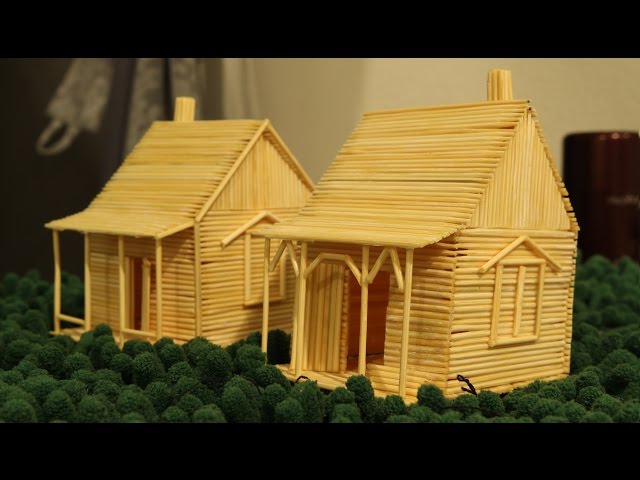 Toothpick Mini House Design CRIOLPO DIY Doll Miniature House Kit, Book