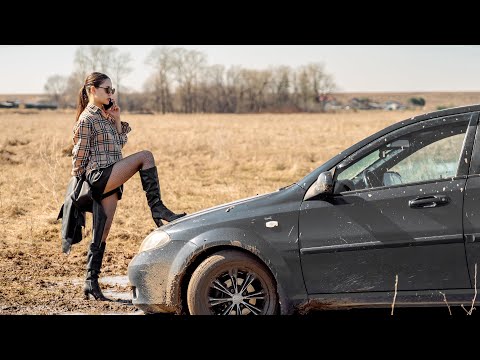 ALL CAR STUCK VIDEO IN BOOSTY || Car stuck girls mud high heels dirty shoes