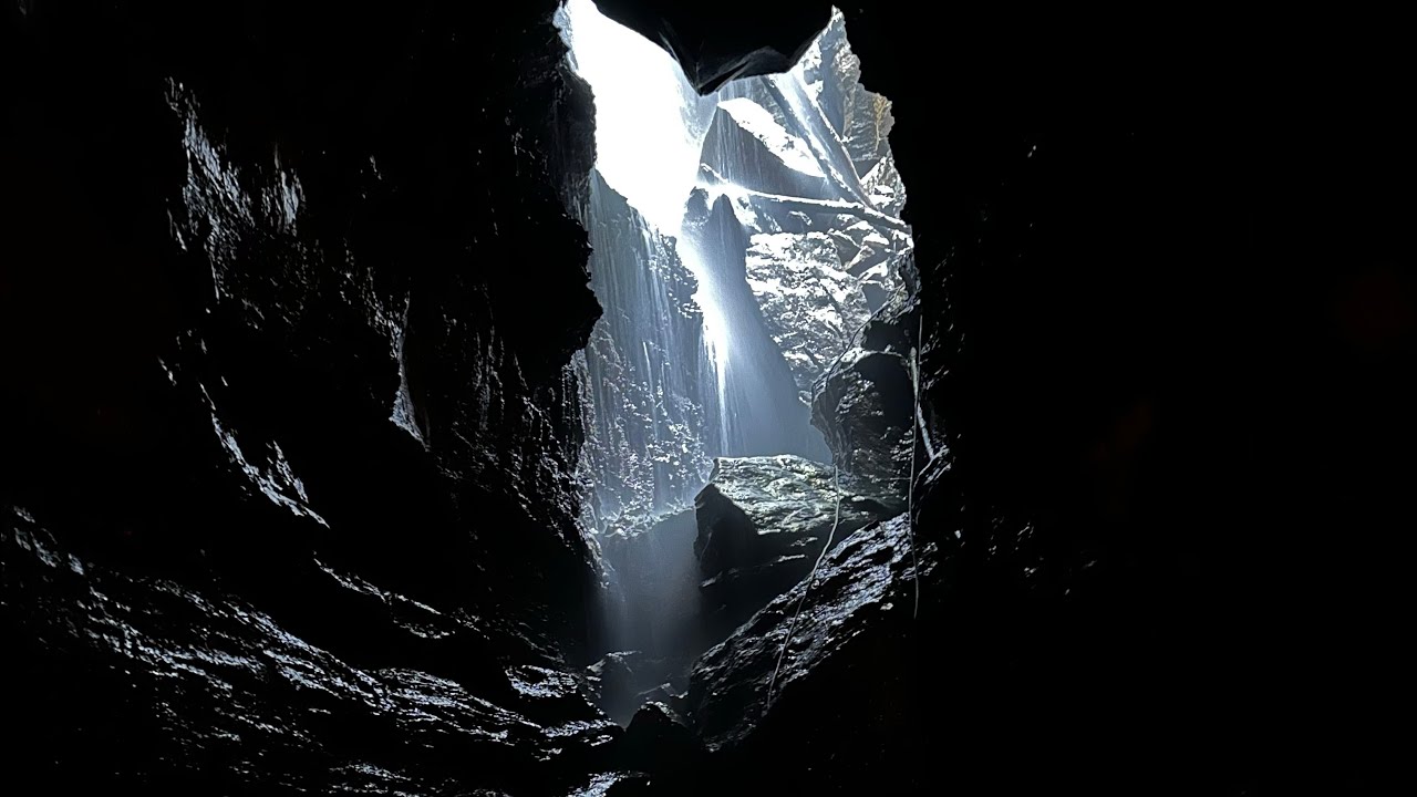 Exploring A Waterfall Pit - YouTube