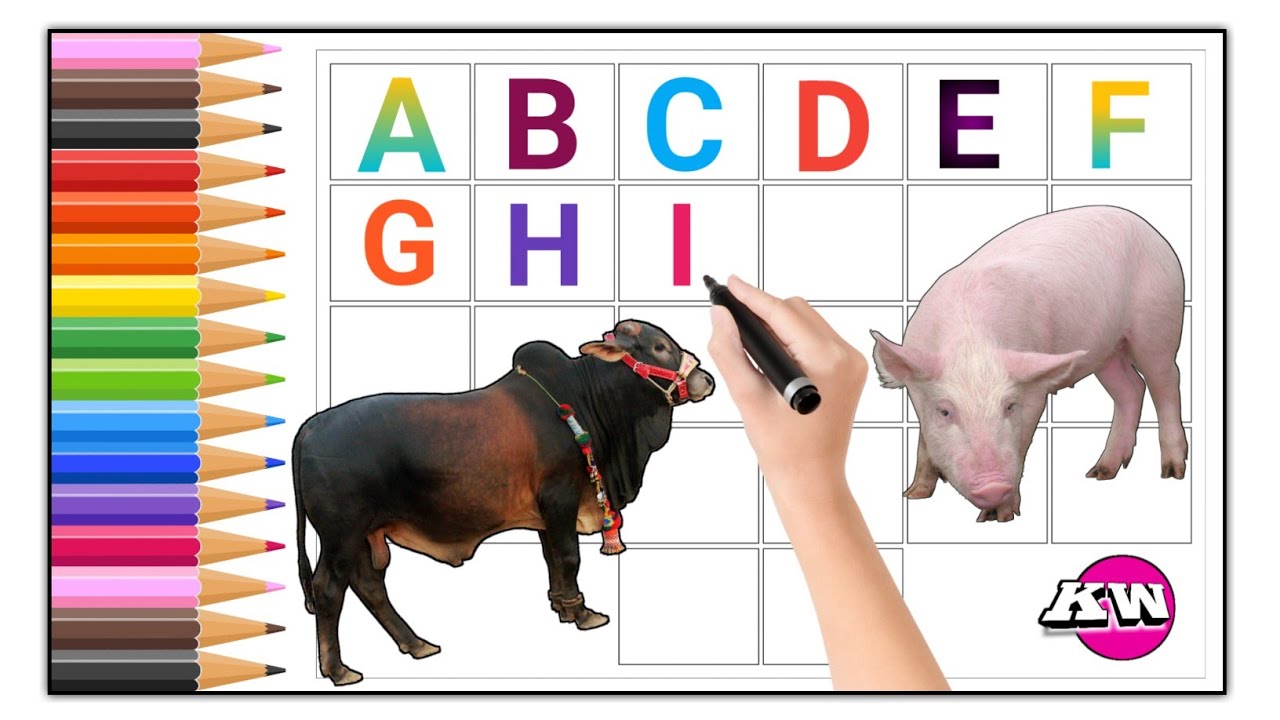 abcd with picture, abcd song, abcd rhymes, colours, alphabet, abcd toys ...