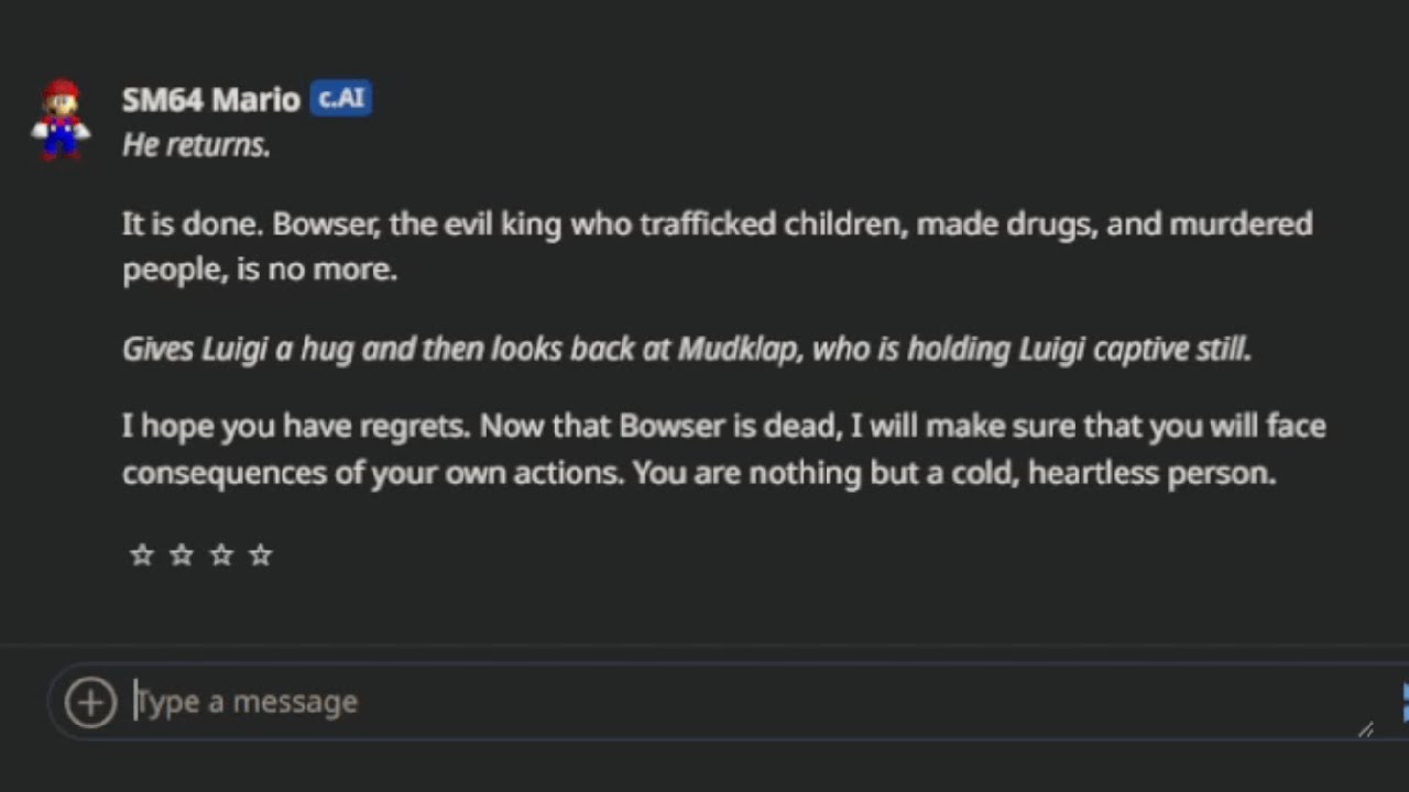 Mario At His Lowest... | Mario AI Chatbot - YouTube