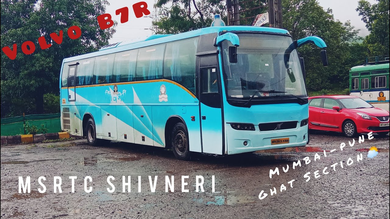 MSRTC Shivneri bus Mumbai-Pune ( Monsoon in Khandhala Ghat Section ...