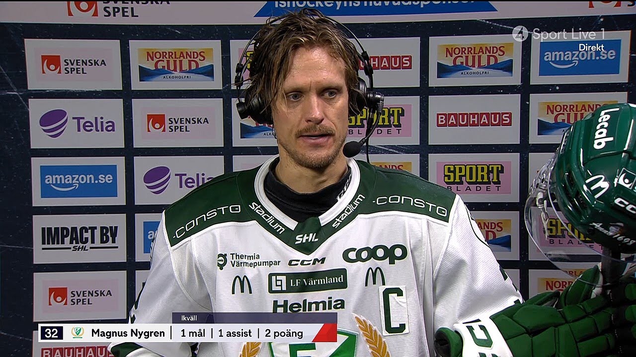 Magnus Nygren efter andra perioden | Intervju | Frölunda HC - Färjestad ...
