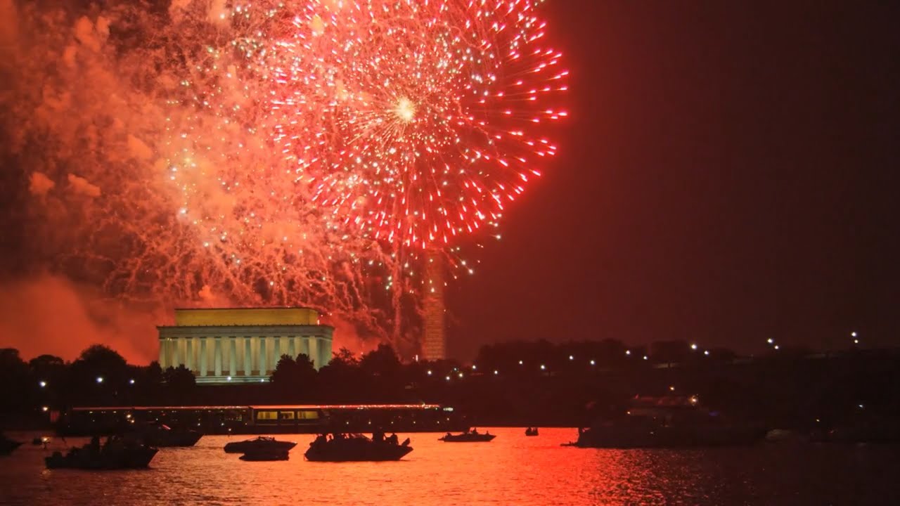 Colourful Fireworks🎆 in Washington Stock Video |New Year Celebration ...
