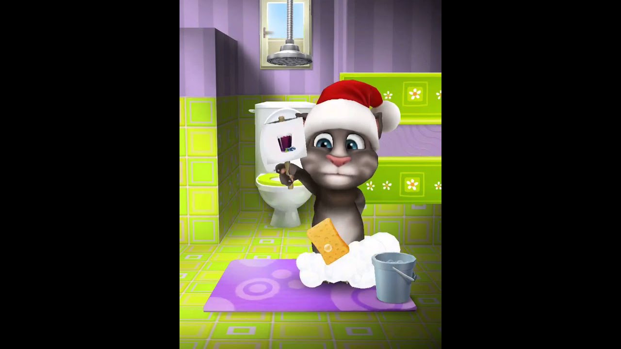 [My Talking Tom] Talking tom episode 1 : the bathroom - YouTube