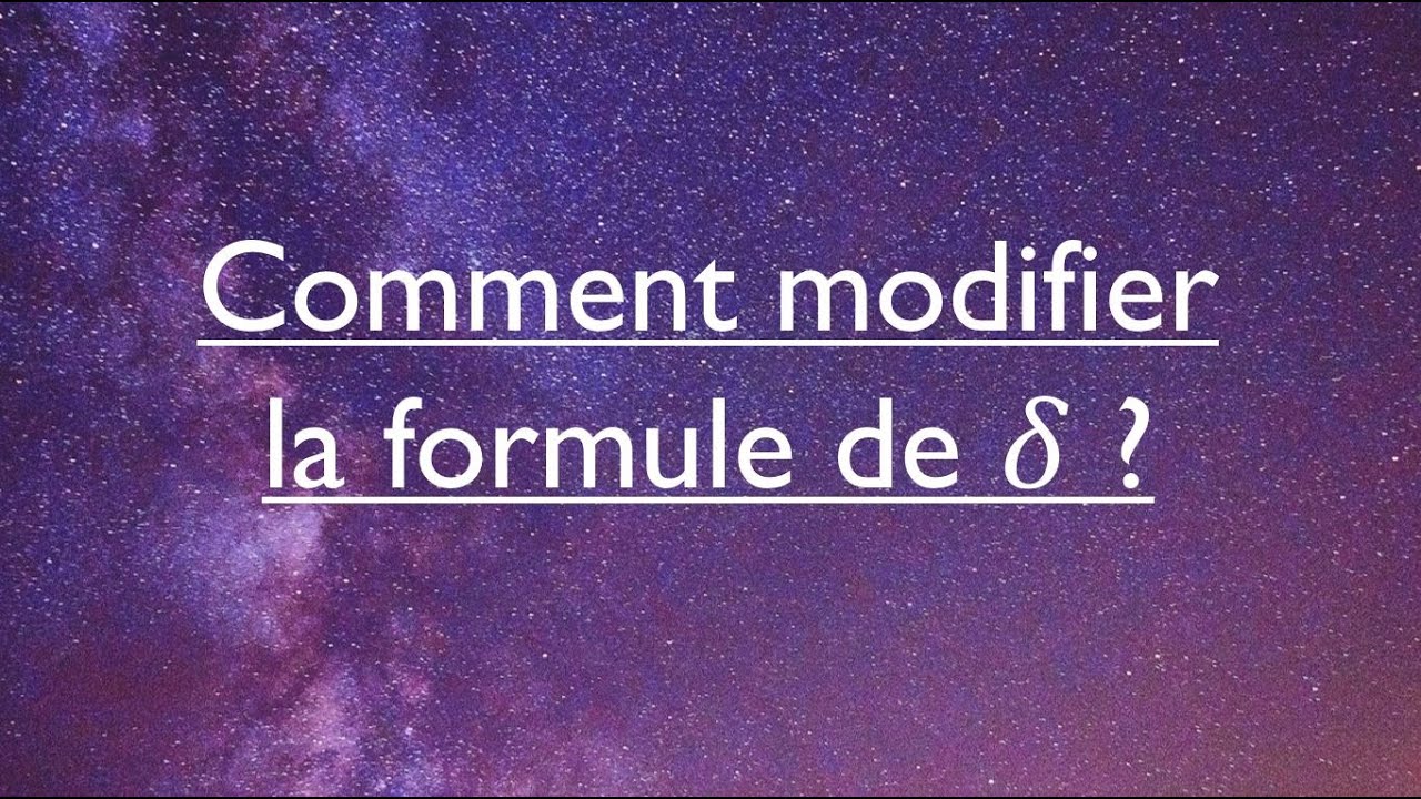 4-Comment modifier la formule de la différence de marche ? - YouTube