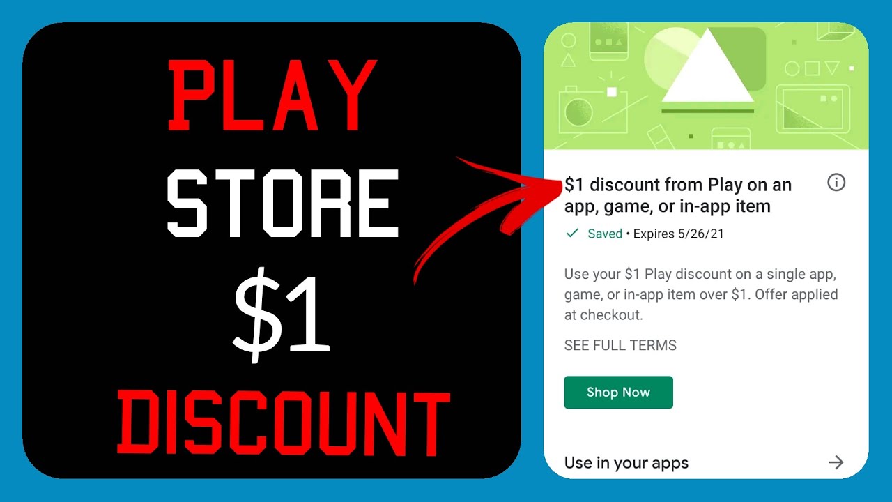 Google Play Store Offer | Play Store $1 Discount | 2021 - YouTube