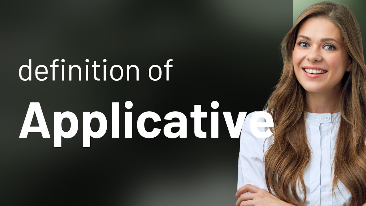 Applicative • meaning of APPLICATIVE - YouTube