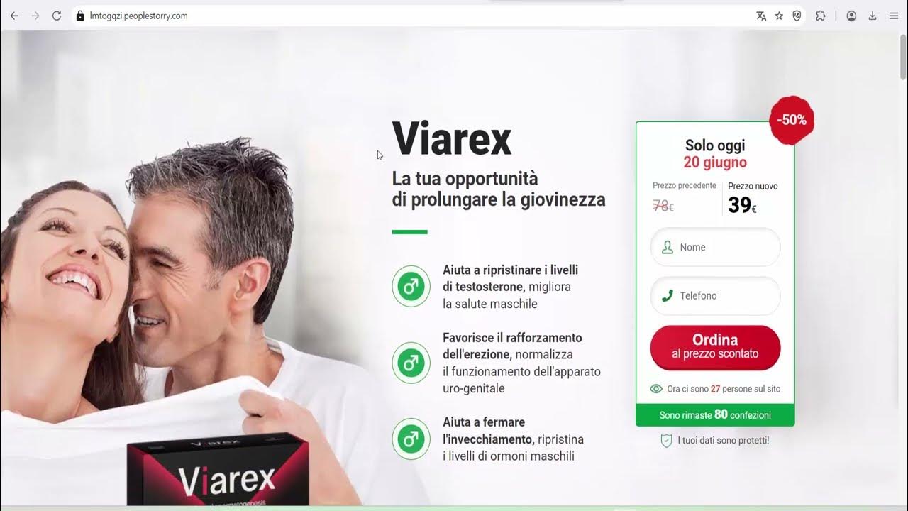VIAREX (Italy) - Remedy to boost male libido - YouTube