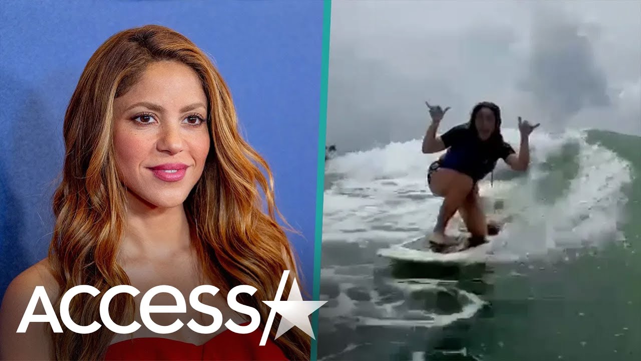 Shakira Shows Off Impressive Surfing Skills - YouTube