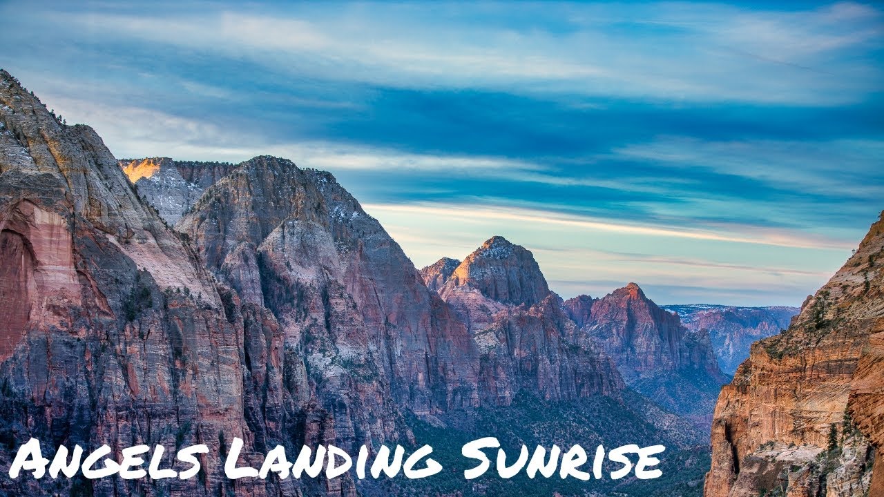 Sunrise at Angels Landing in Zion - YouTube