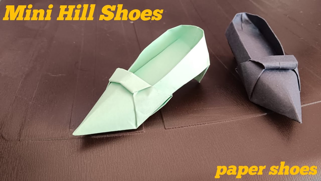 DIY MINI PAPER SHOES/Paper craft/Easy craft for kids /Origami Shoes ...