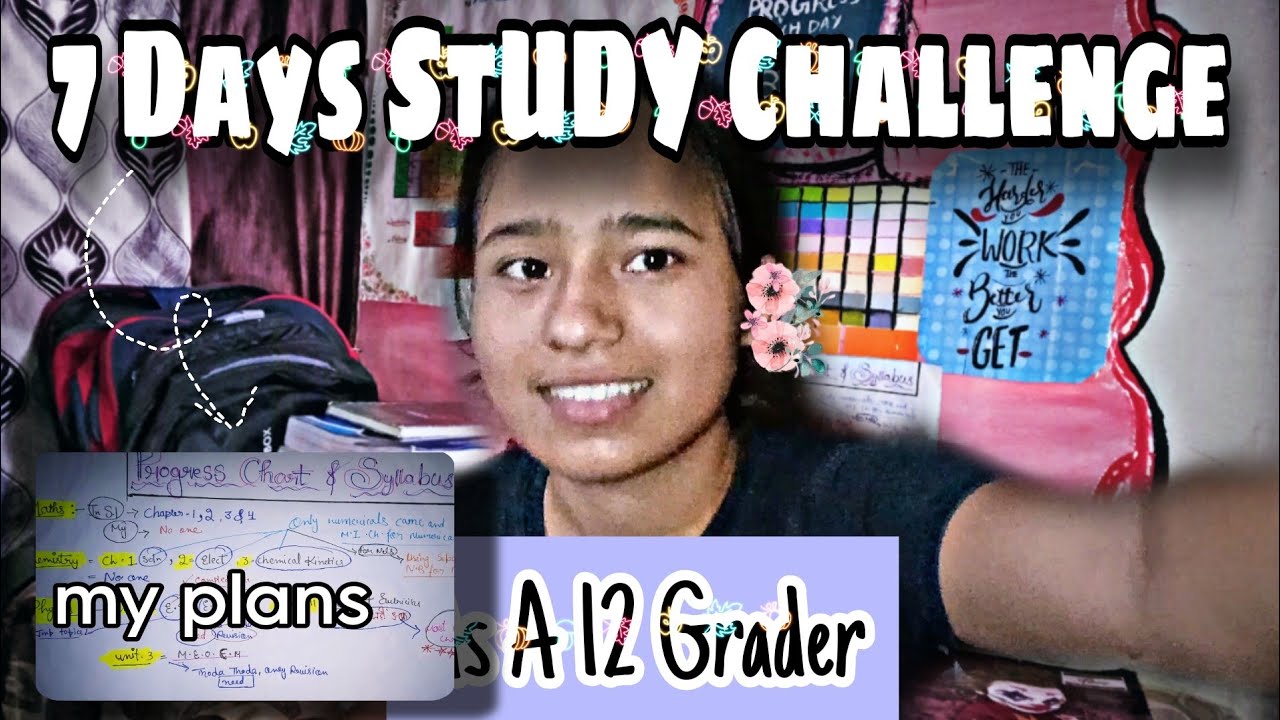 7 DAYS STUDY CHALLENGE💯🎯||12Grader📚 ||Science Student 🌻🌺 #challenge #studymotivation #study # ...