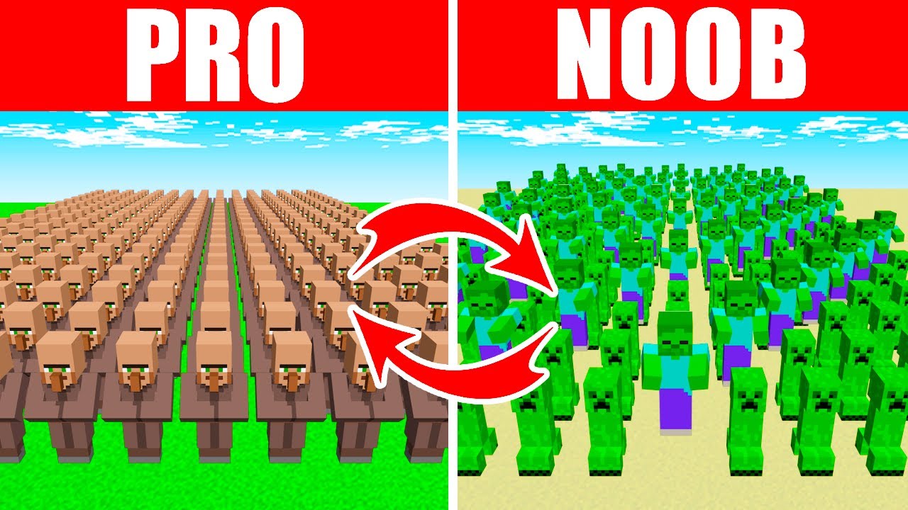Minecraft NOOB vs. PRO: SWAPPED ARMY FIGHT in Minecraft (Compilation ...