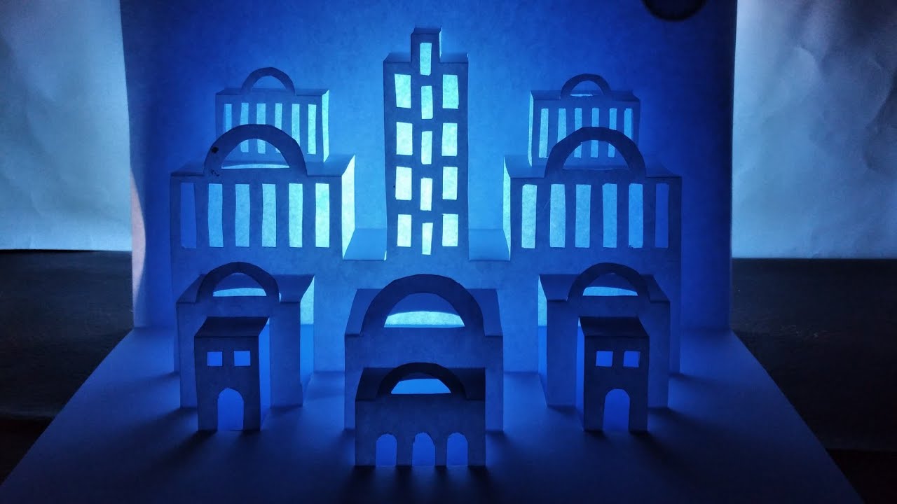 3d Arch House pop up card/how to make pop Arch House/3d paper art ...
