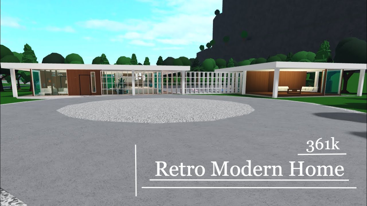|| Retro Modern Home || Roblox Bloxburg Speed Build || - YouTube