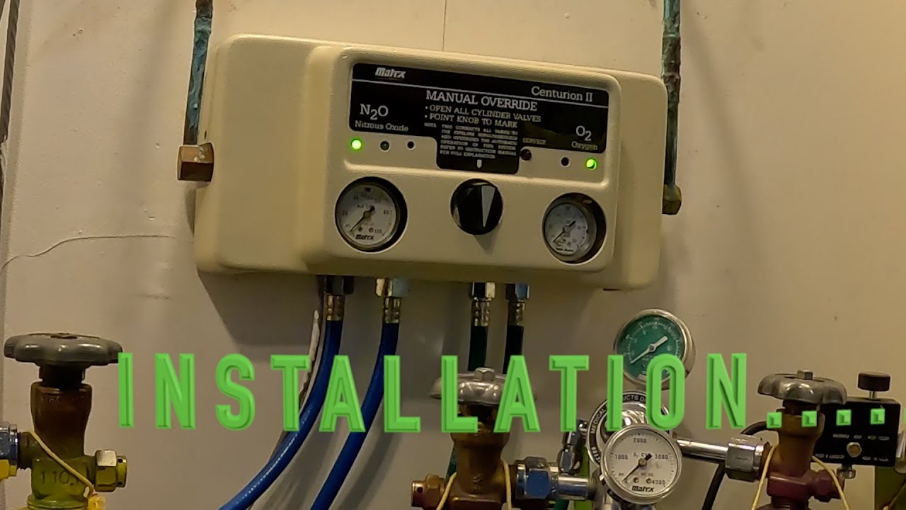 Dental Office Nitrous Oxide Manifold / Regulator Installation DIY - YouTube