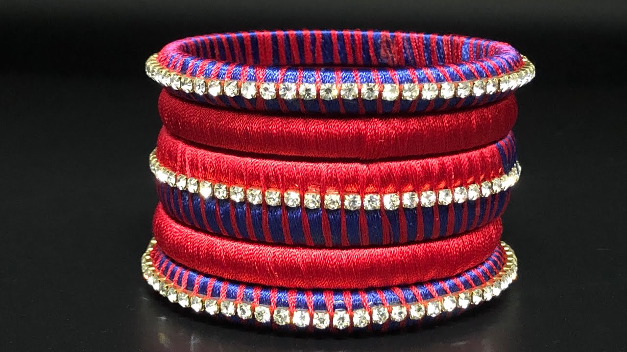 Silk thread bangle ideas / 5$ silk thread bangles that you can make in ...