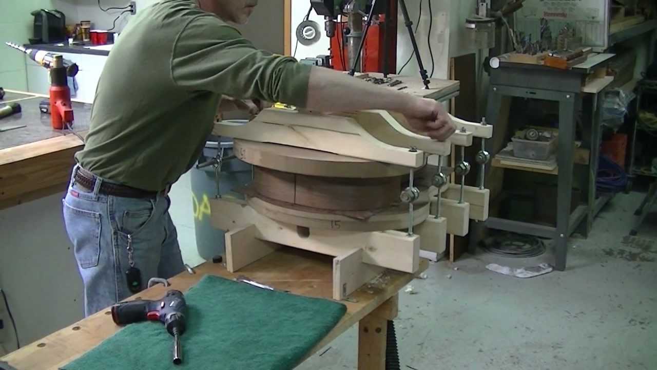 Gluing Guitar Back - YouTube