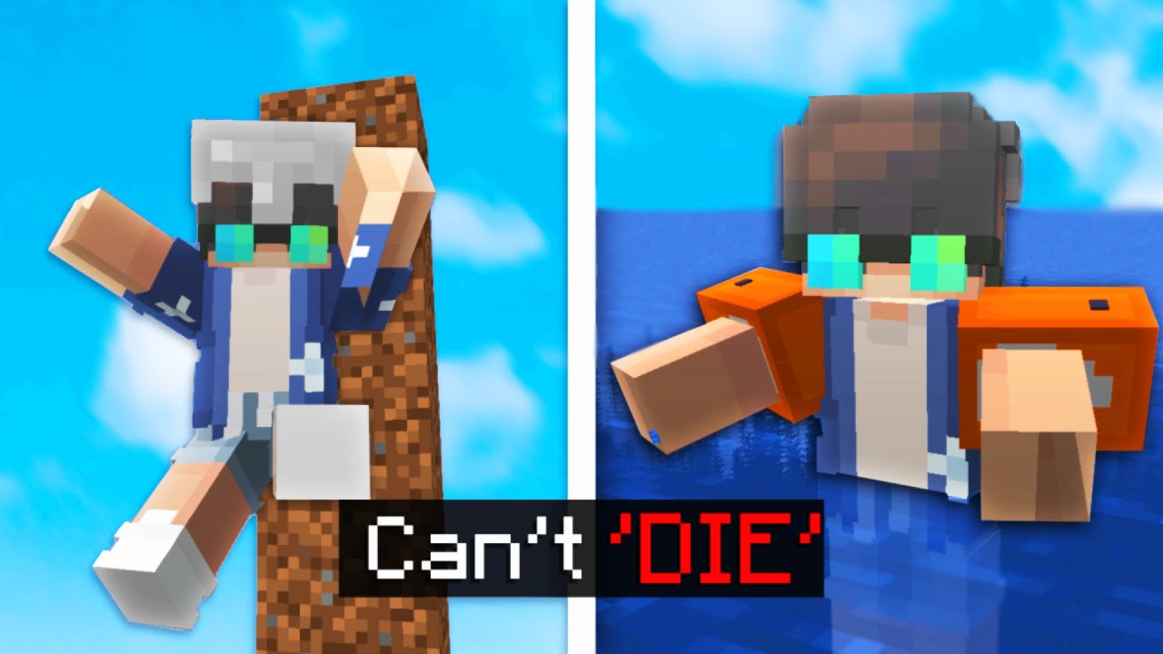 Minecraft, But It's IMPOSSIBLE To DIE... - YouTube