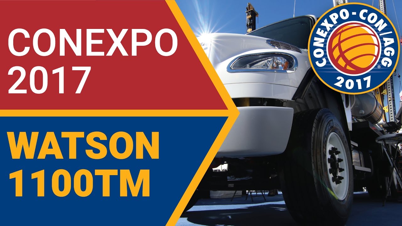 Watson 1100TM Drilling Rig - Display @ Conexpo 2017 - YouTube