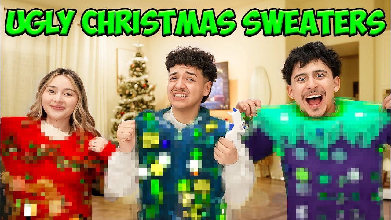 UGLY CHRISTMAS SWEATER CONTEST ft: Nathaly & Jake - YouTube