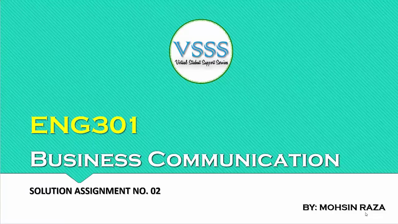 Eng 301 assignment 2 solution spring 2018 - YouTube