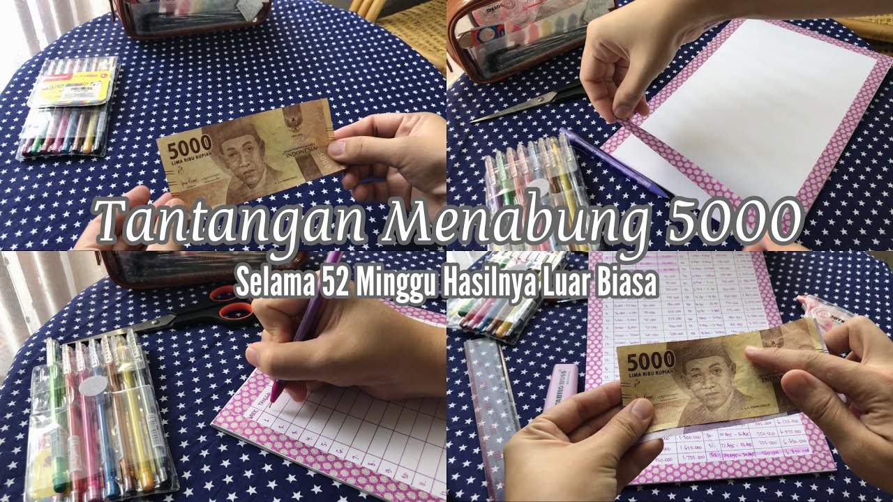 TANTANGAN MENABUNG | SAVING CHALLENGE | MENABUNG 5000 | TIPS MENABUNG ...