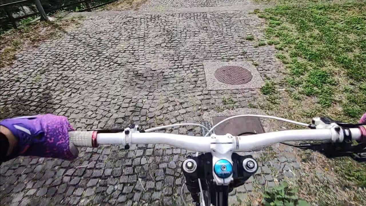 Urban downhill stairs Mostar 2 - YouTube
