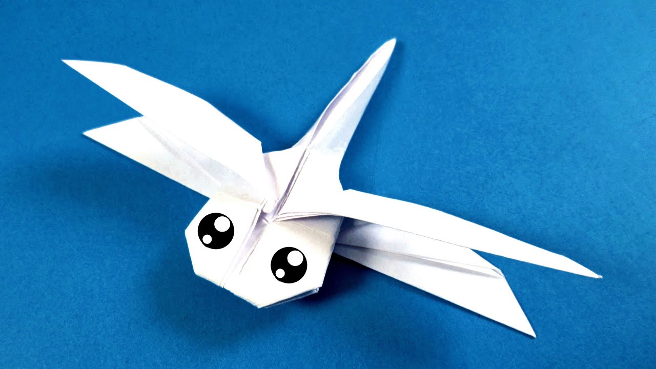 How to make a Paper Dragonfly - Origami Tutorials Dragonfly - YouTube