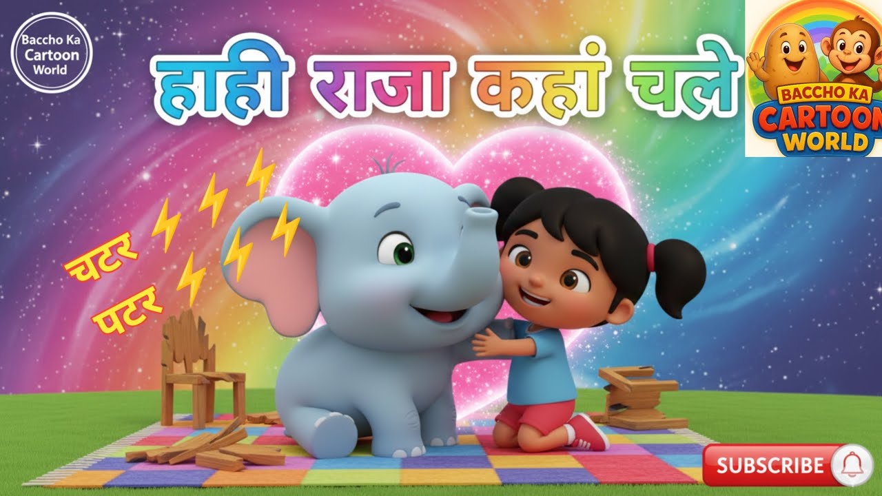 हाथी राजा|Hathi Raja Kahan Chale Rhymes|Kids Song| Baccho ka cartoon ...