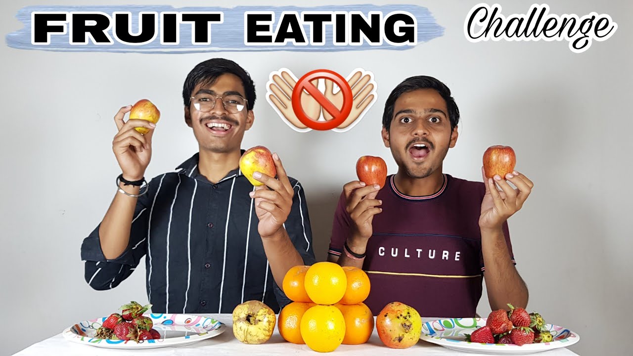 No Hand FRUIT EATING CHALLENGE | Fruit Eating Competition | Food ...