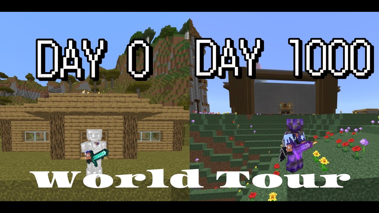Minecraft 1000 Days WorldTour!! - YouTube