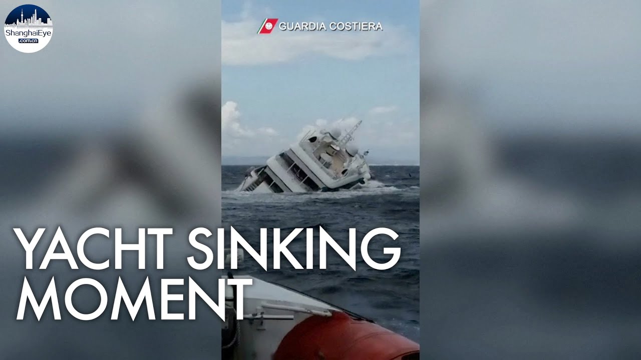 MOMENT 40-meter super yacht sinks into the Mediterranean Sea; all nine ...
