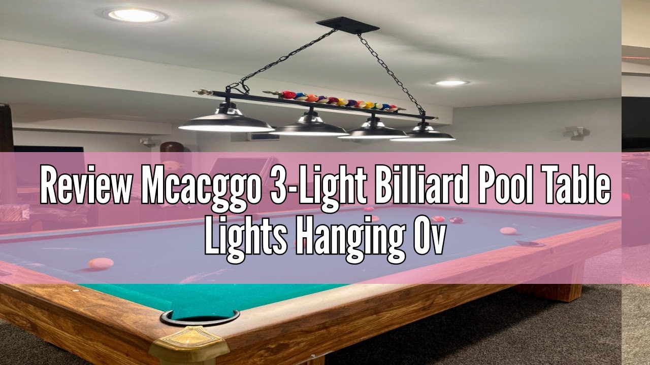 Review Mcacggo 3-Light Billiard Pool Table Lights Hanging Over Pool ...